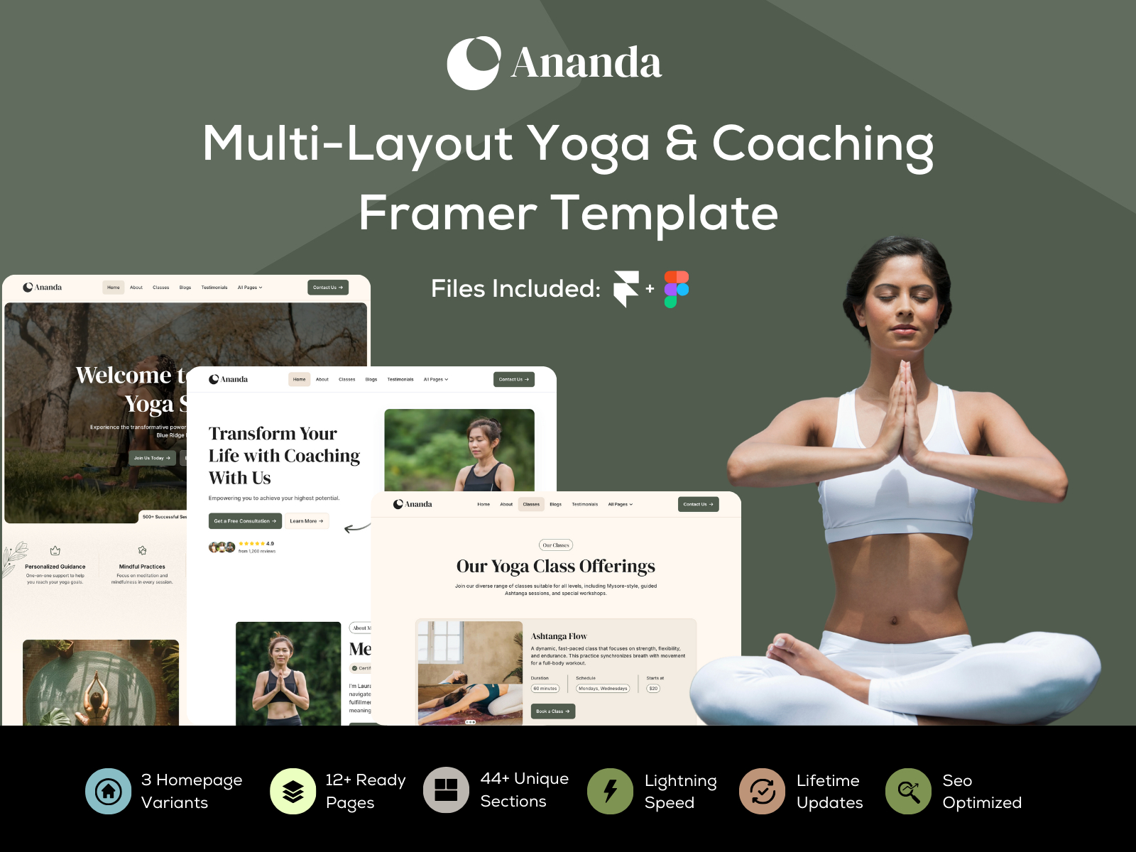Ananda: Responsive Health Website Template by Josu Sanz — Framer ...