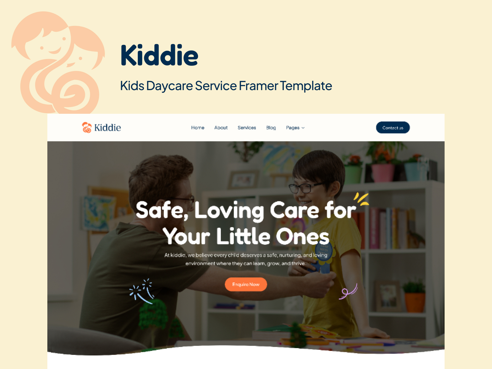 Kiddie: Responsive Agency Website Template by Ui Mile — Framer Marketplace