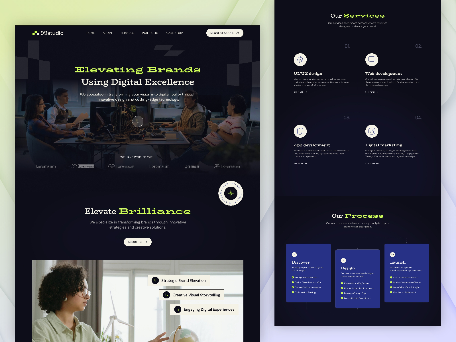99Studio: Responsive Portfolio Website Template by Framerify — Framer Marketplace