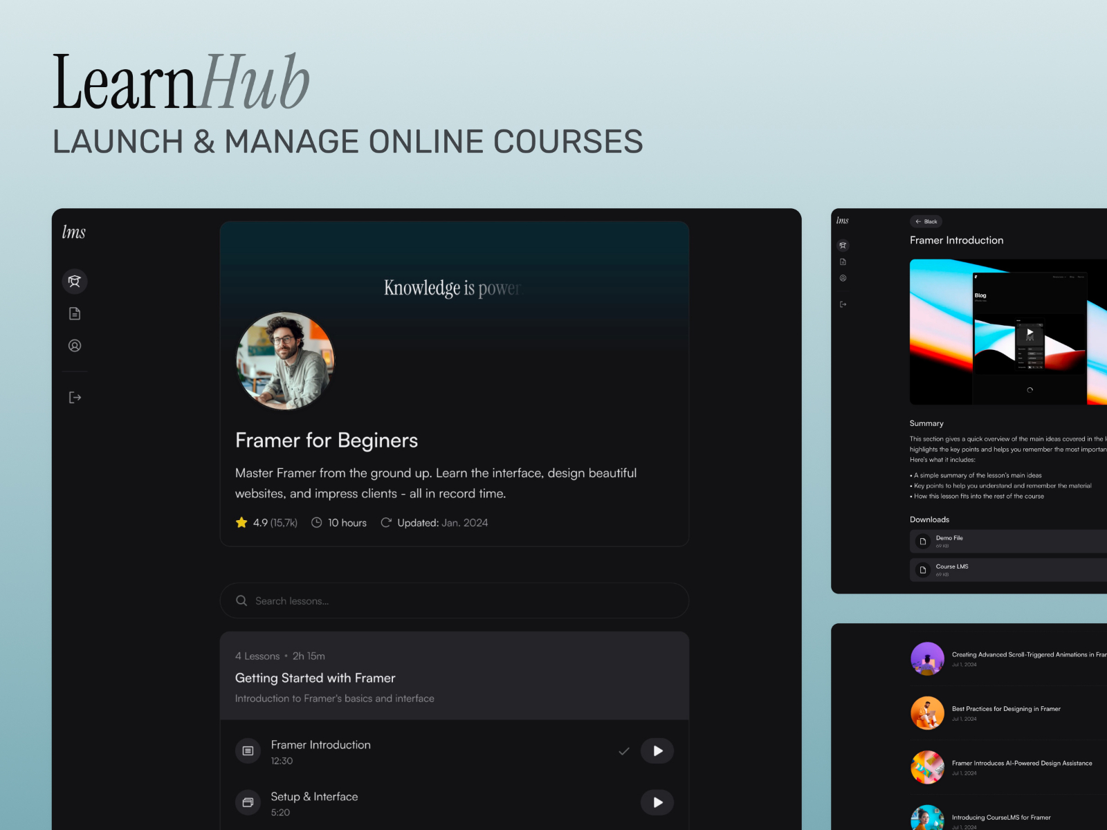 LearnHub: Responsive Membership Website Template by Slava Burian — Framer Marketplace