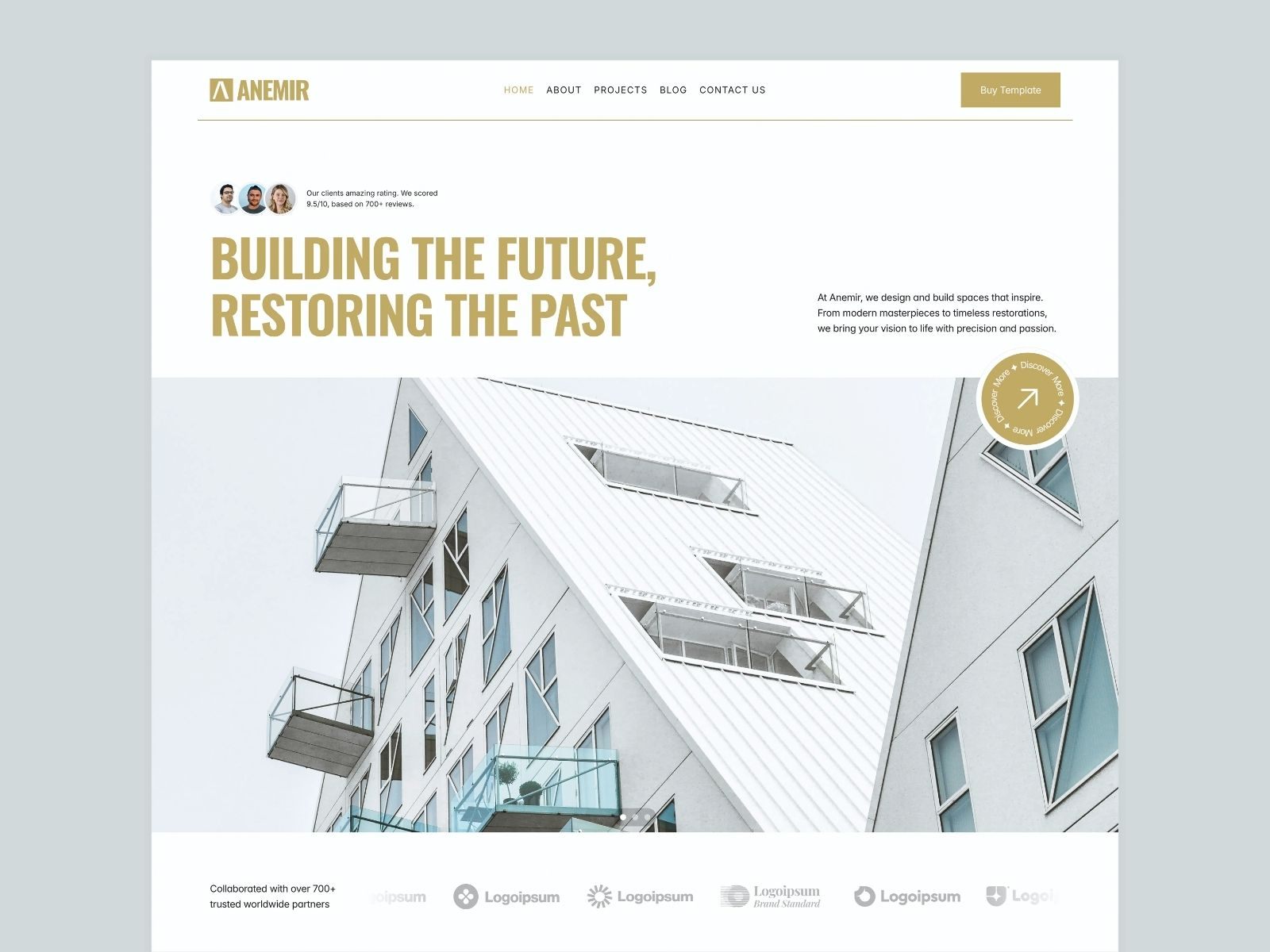 Anemir: Free Architecture Website Template by Eko Setyanto — Framer Marketplace