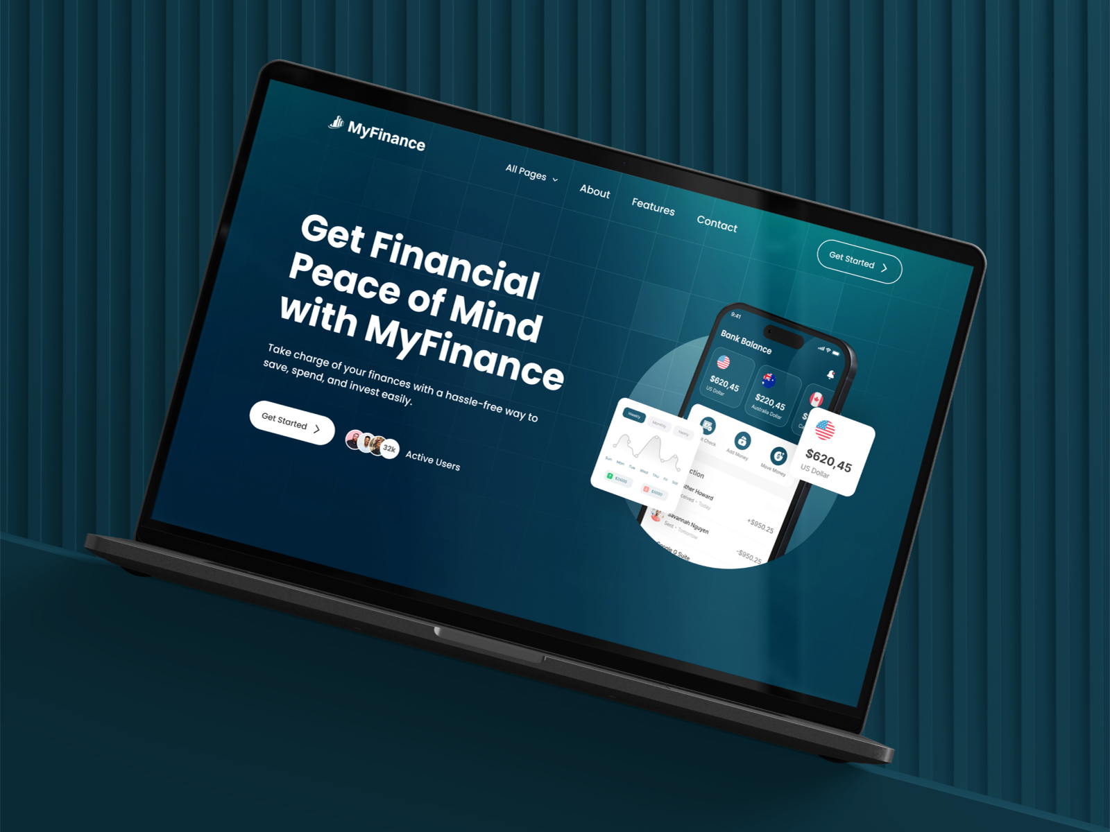 MyFinance: Responsive Business Website Template by Grooic LLC — Framer Marketplace