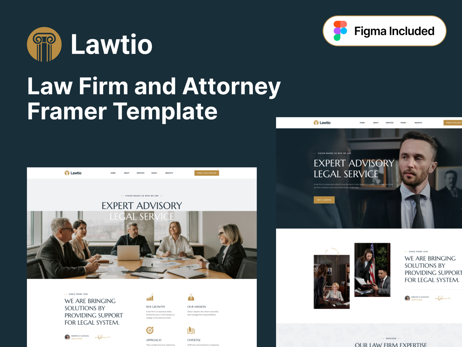Lawtio: Responsive Portfolio Website Template by FramerDevs — Framer Marketplace