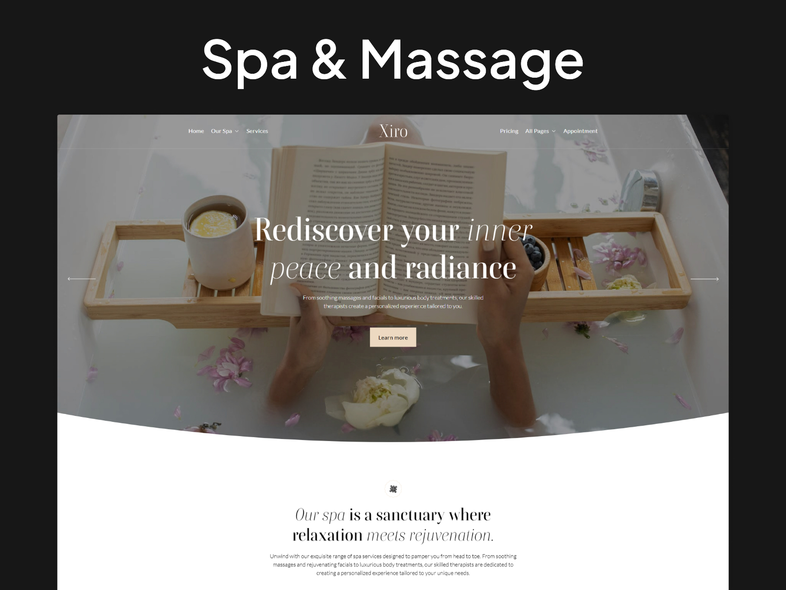 Xiro SPA: Responsive Health Website Template by fourtwelve — Framer Marketplace