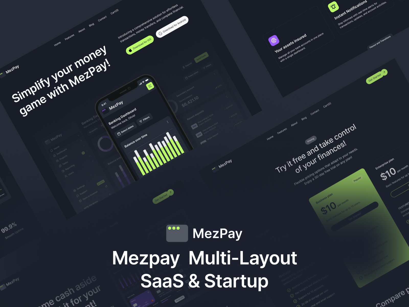 Mezpay: Free SaaS Website Template by RedDevs — Framer Marketplace