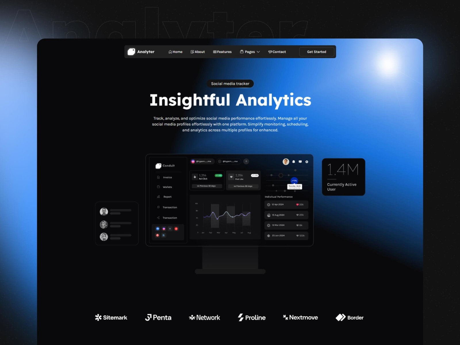 Analyter: Responsive SaaS Website Template by VictorFlow — Framer Marketplace