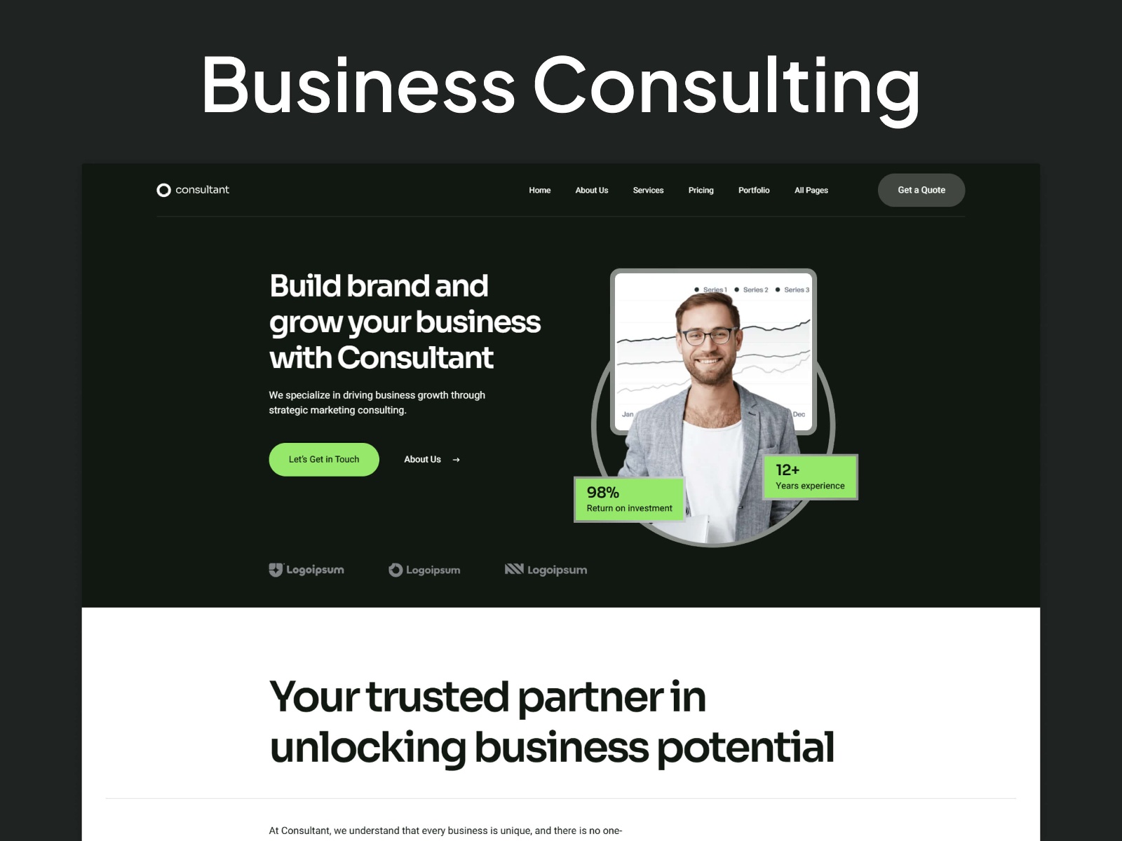 Consultant: Responsive Business Website Template by fourtwelve — Framer Marketplace