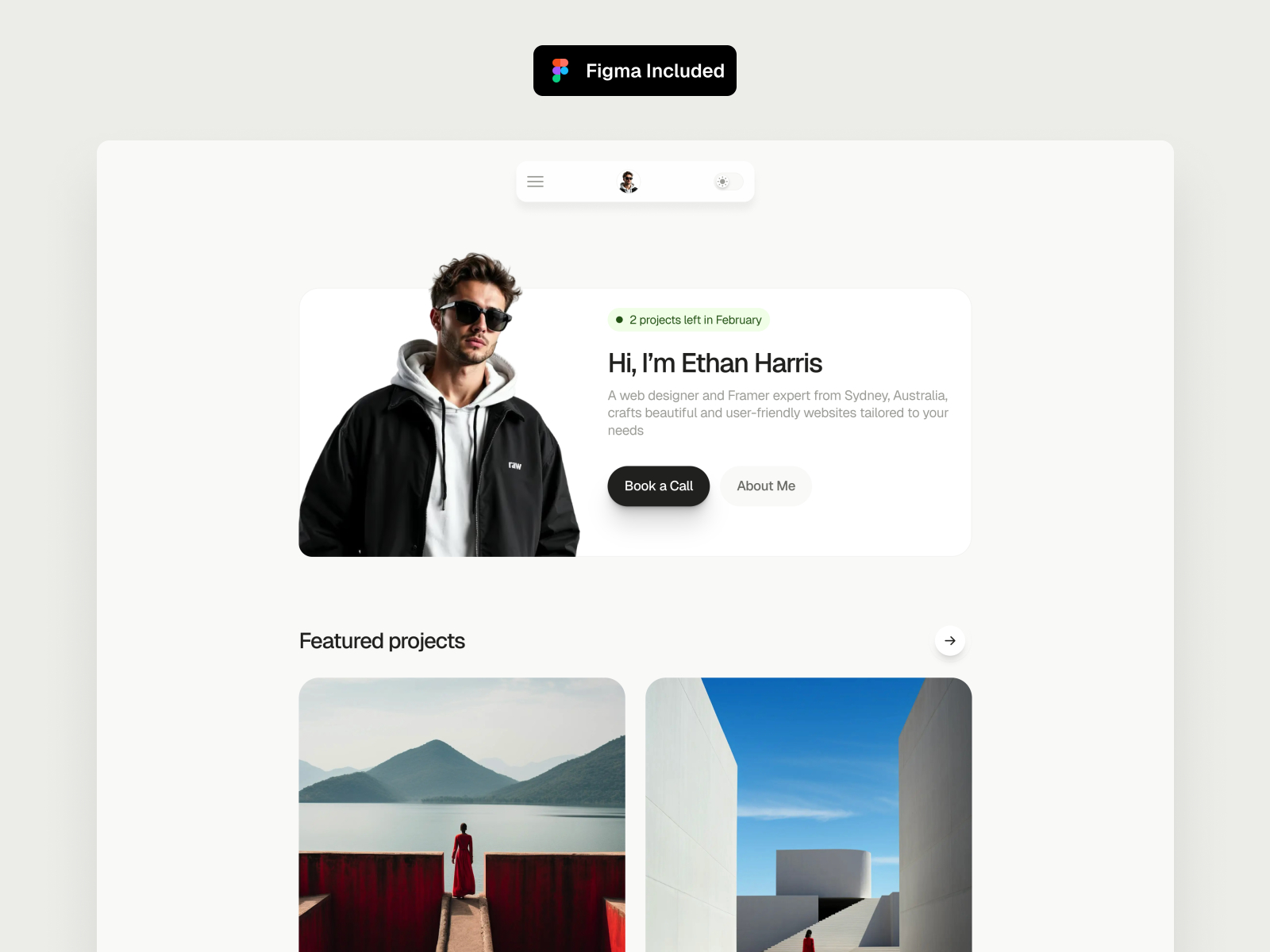 Musta: Responsive Personal Website Template by Qoim — Framer Marketplace