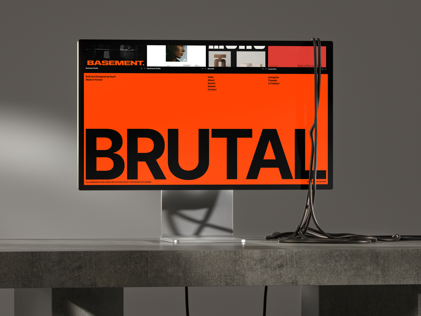 BRUTAL: Free Blog Website Template by Paul Lapkin — Framer Marketplace