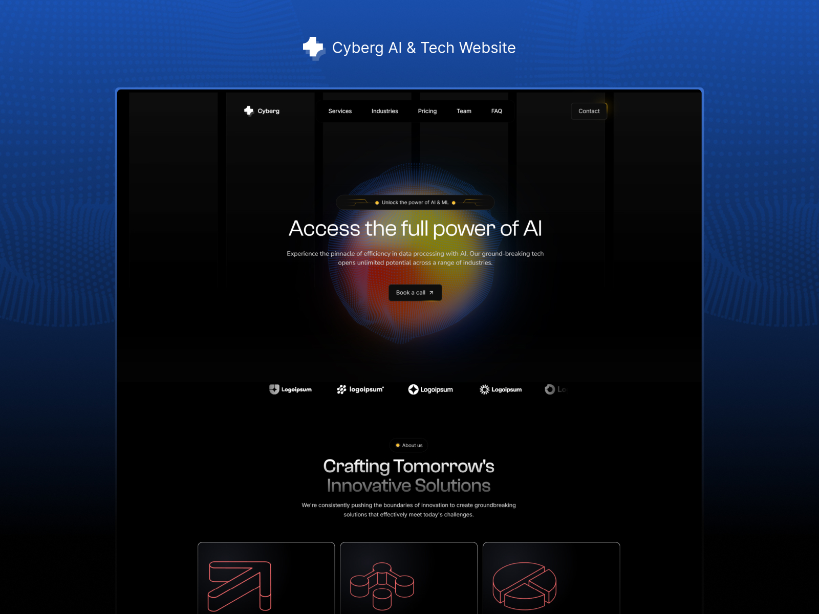 Cyberg: Free Startup Website Template by Amjad baig — Framer Marketplace