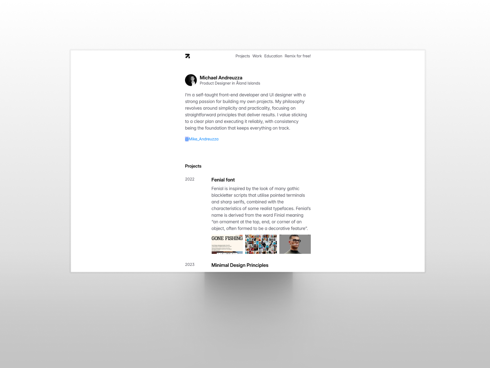 Fineliner: Free Personal Website Template by Michael Andreuzza — Framer Marketplace