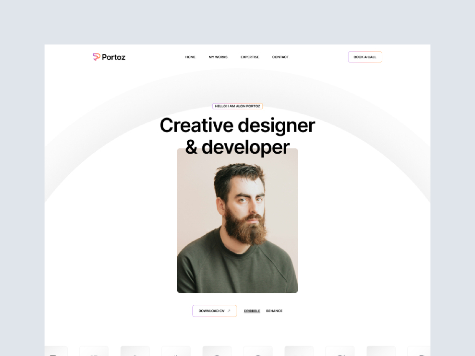 Portoz: Free Personal Website Template by Tempbix — Framer Marketplace
