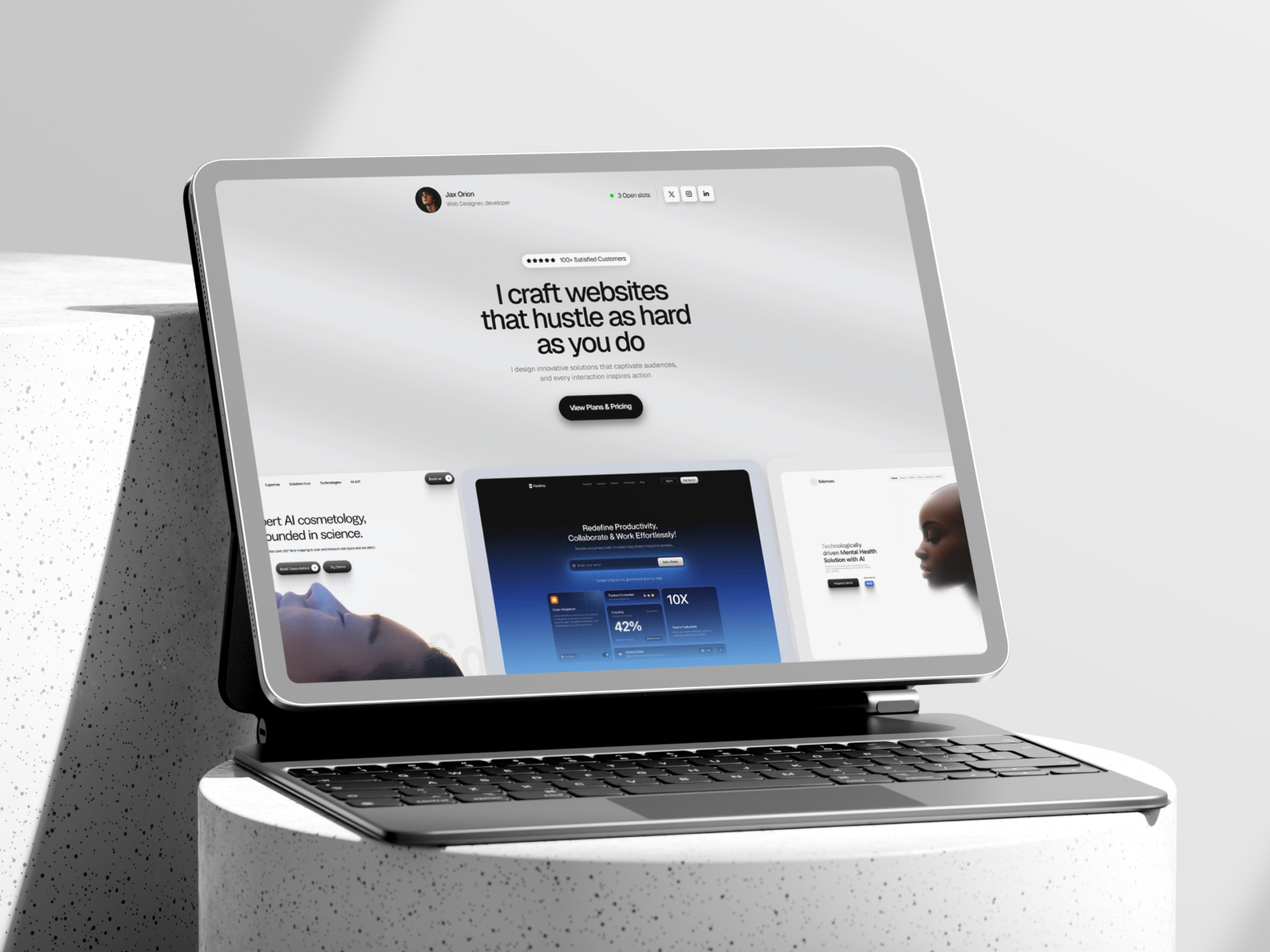 Jax: Free Personal Website Template by Zaid Khan — Framer Marketplace