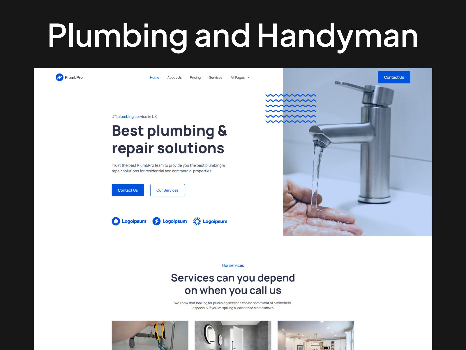 PlumbPro: Responsive Business Website Template by fourtwelve — Framer ...