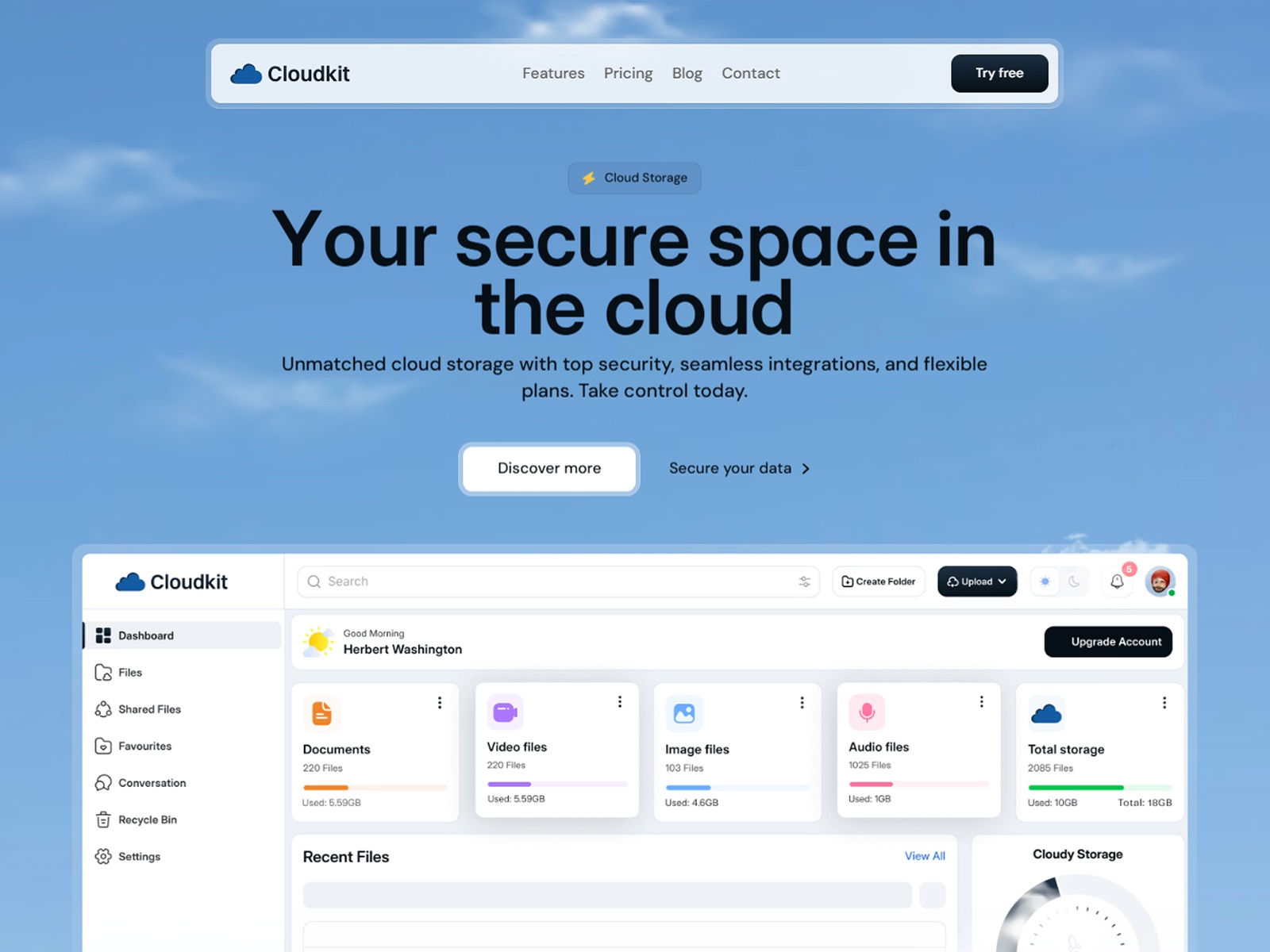 Cloudkit: Responsive Landing Page Website Template by Salim from Webestica — Framer Marketplace