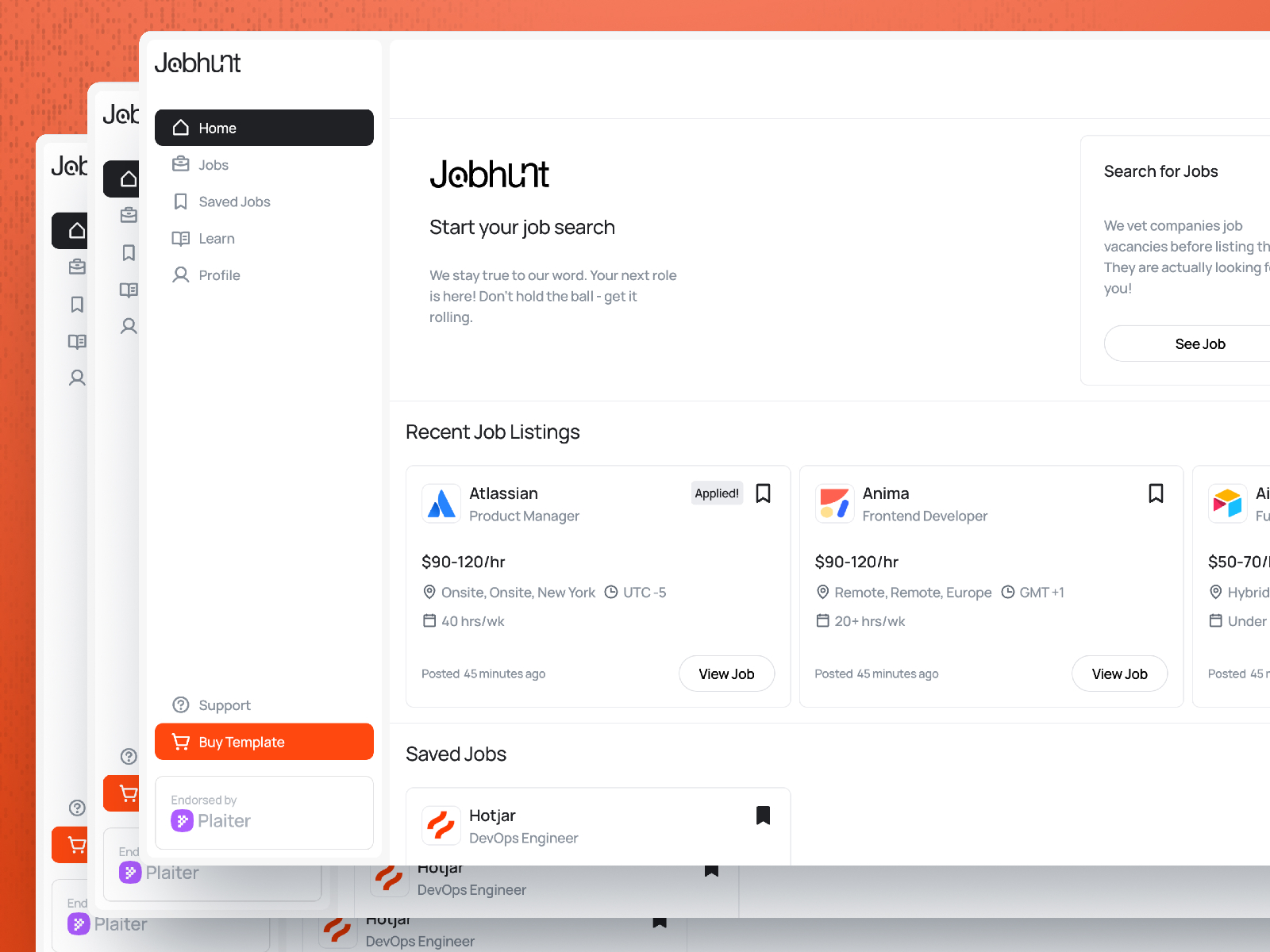 Jobhunt: Responsive Business Website Template by Plaiter — Framer ...