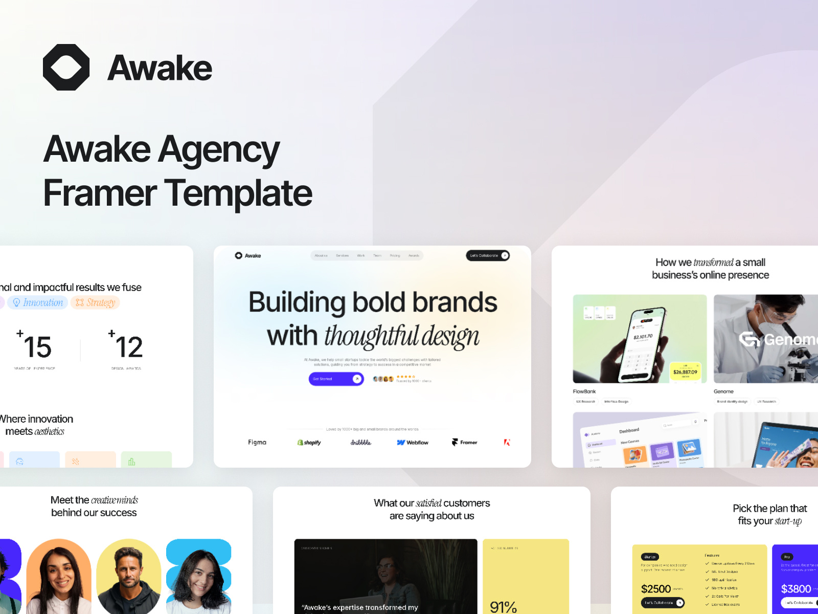 Awake: Free Portfolio Website Template by WrapPixel — Framer Marketplace