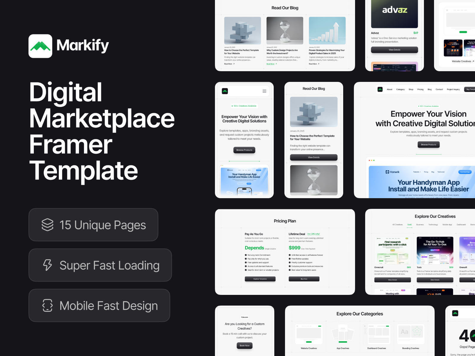 Markify: Responsive Portfolio Website Template by FramerZe — Framer ...