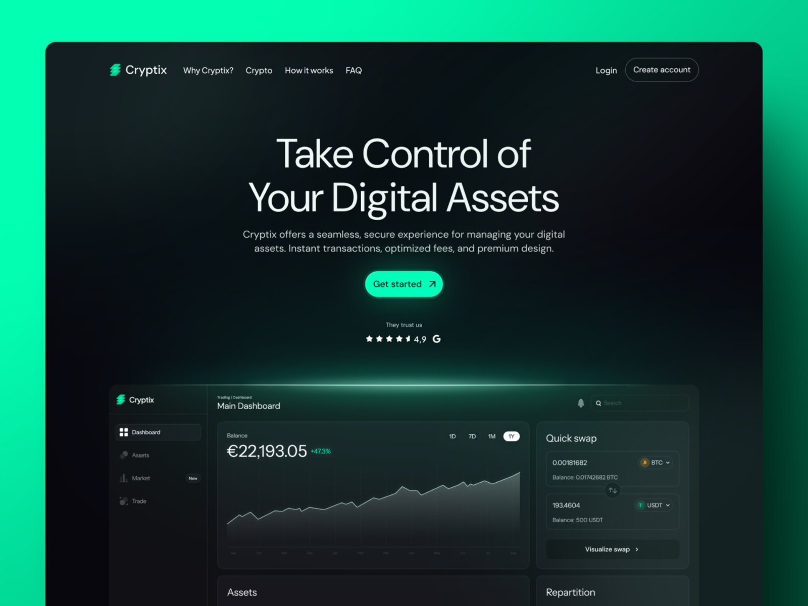 Cryptix: Free SaaS Website Template by Arthur Duchesne — Framer Marketplace