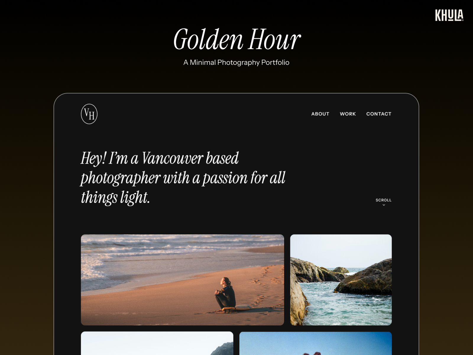 Golden Hour: Responsive Portfolio Website Template by KHULA Studio ...