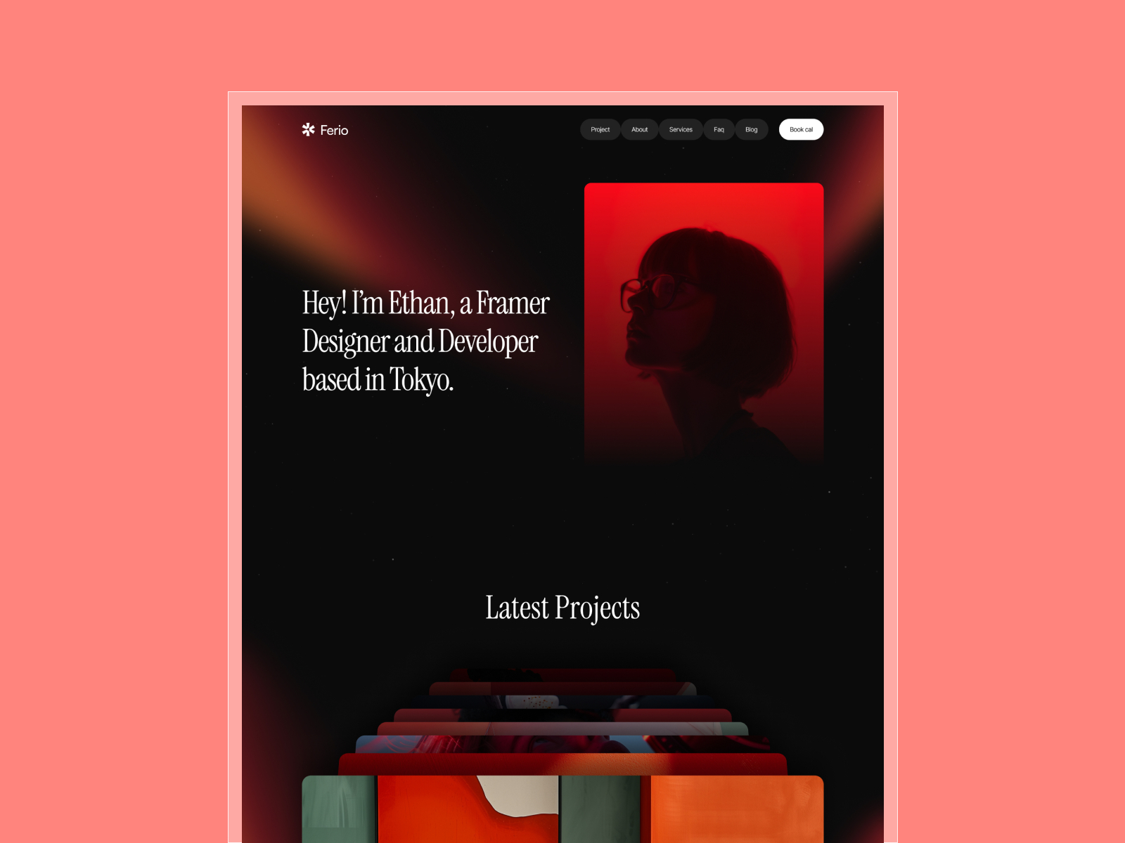 Ferio: Free Personal Website Template by OneFramer — Framer Marketplace