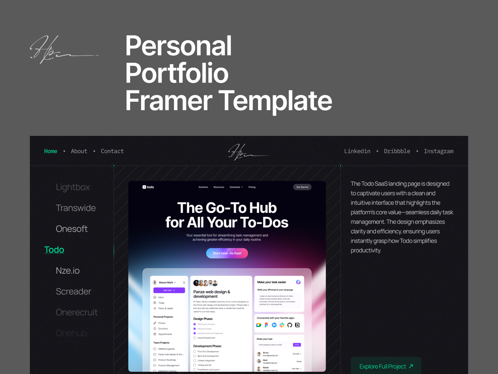 Perso: Responsive Portfolio Website Template by FramerZe — Framer ...