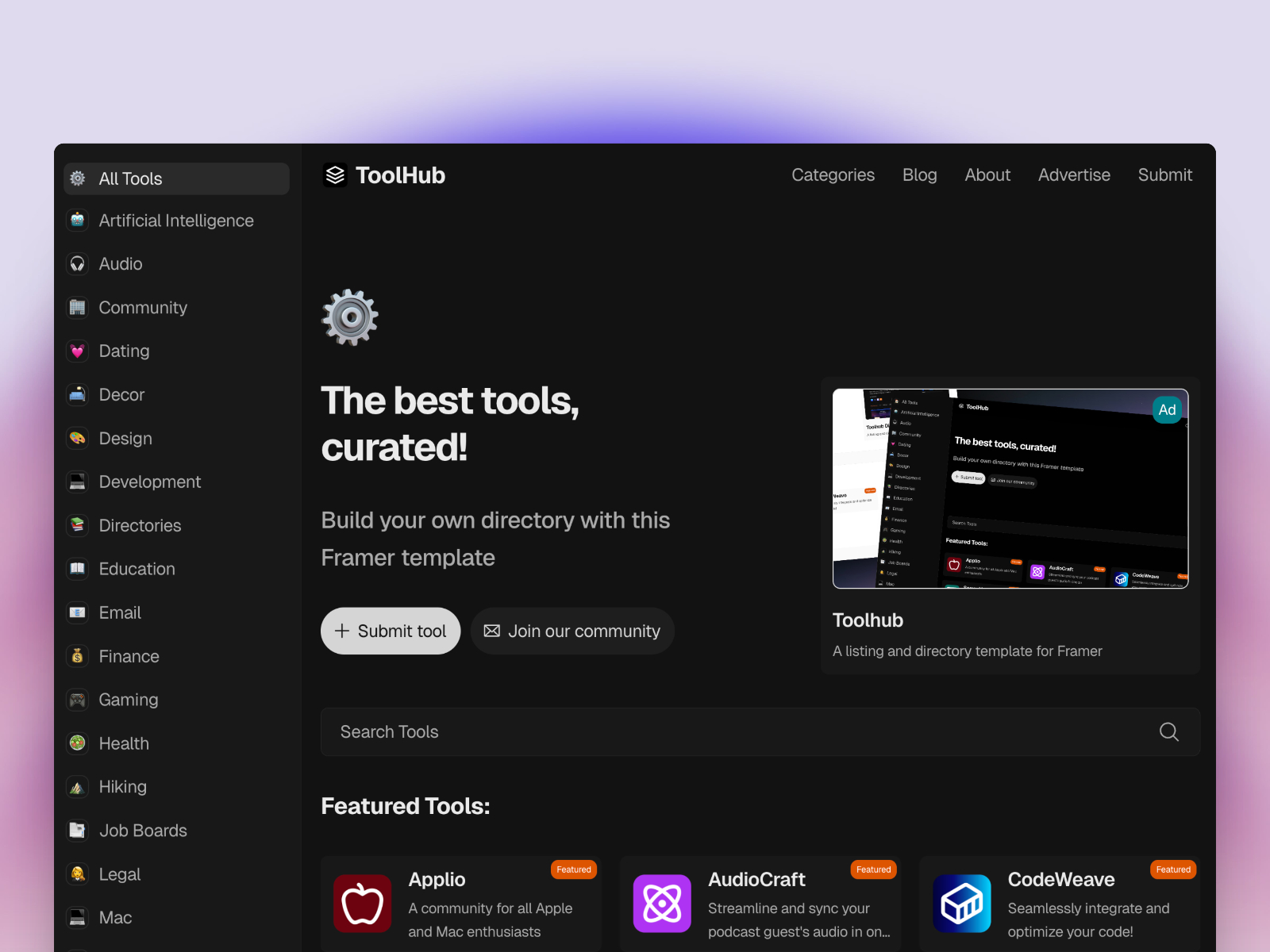Toolhub: Responsive Documentation Website Template by Charu Consul ...