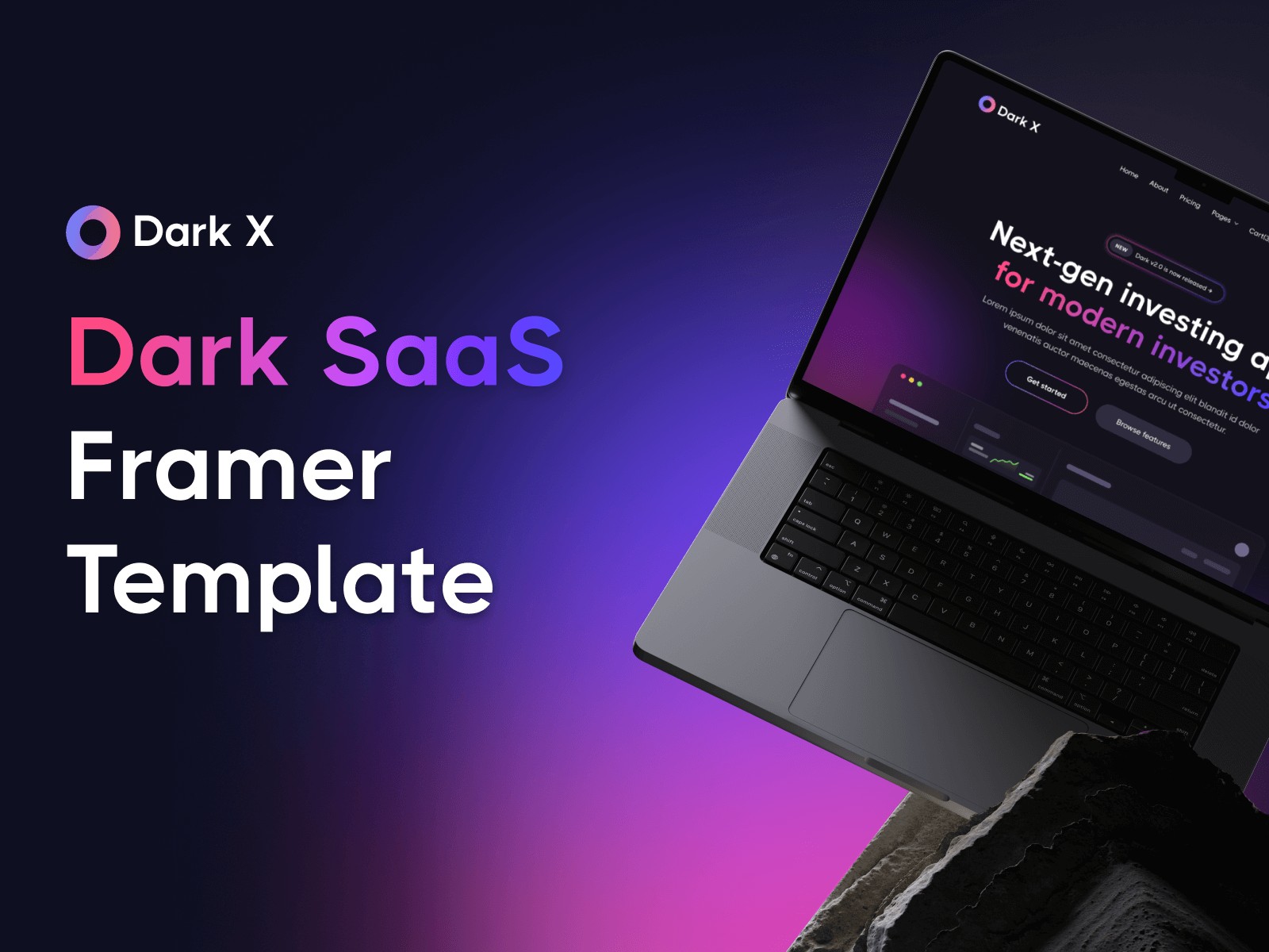 Dark: Responsive Business Website Template by BRIX Templates — Framer ...