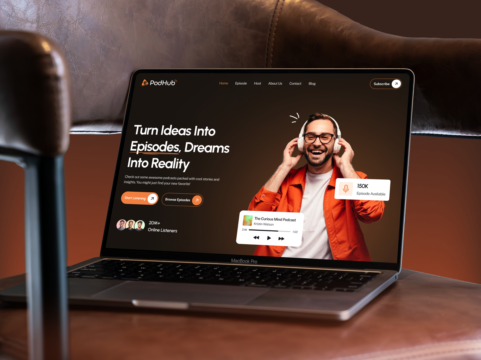 PodHub: Responsive Radio & Podcast Website Template by Design Monks ...