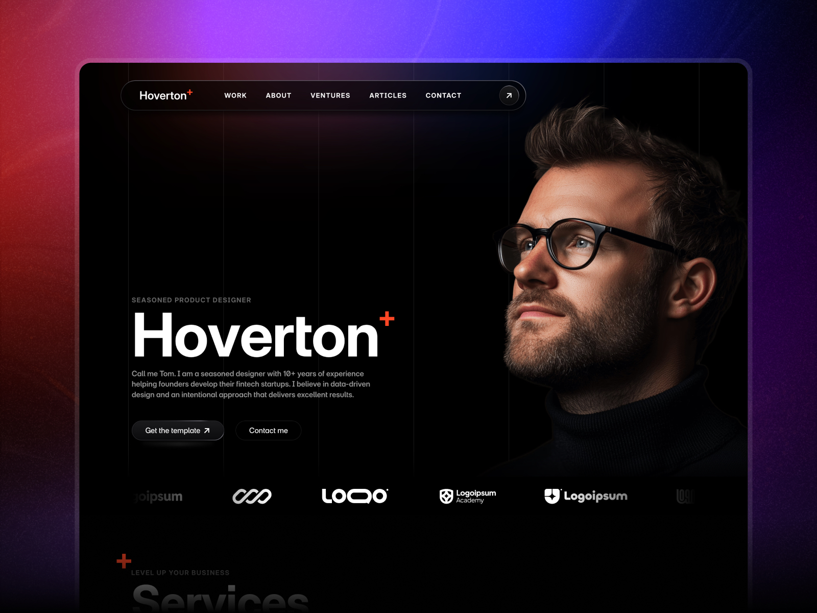 Obsidianite: Responsive Portfolio Website Template by Thalion — Framer ...