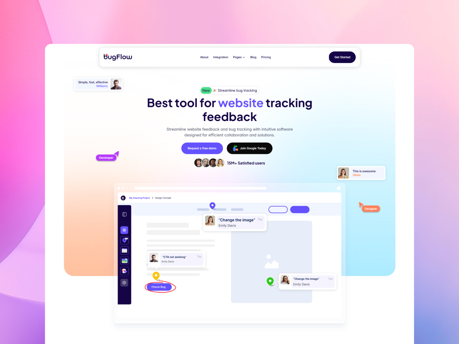 BugFlow: Responsive Changelog Website Template by VictorFlow — Framer Marketplace