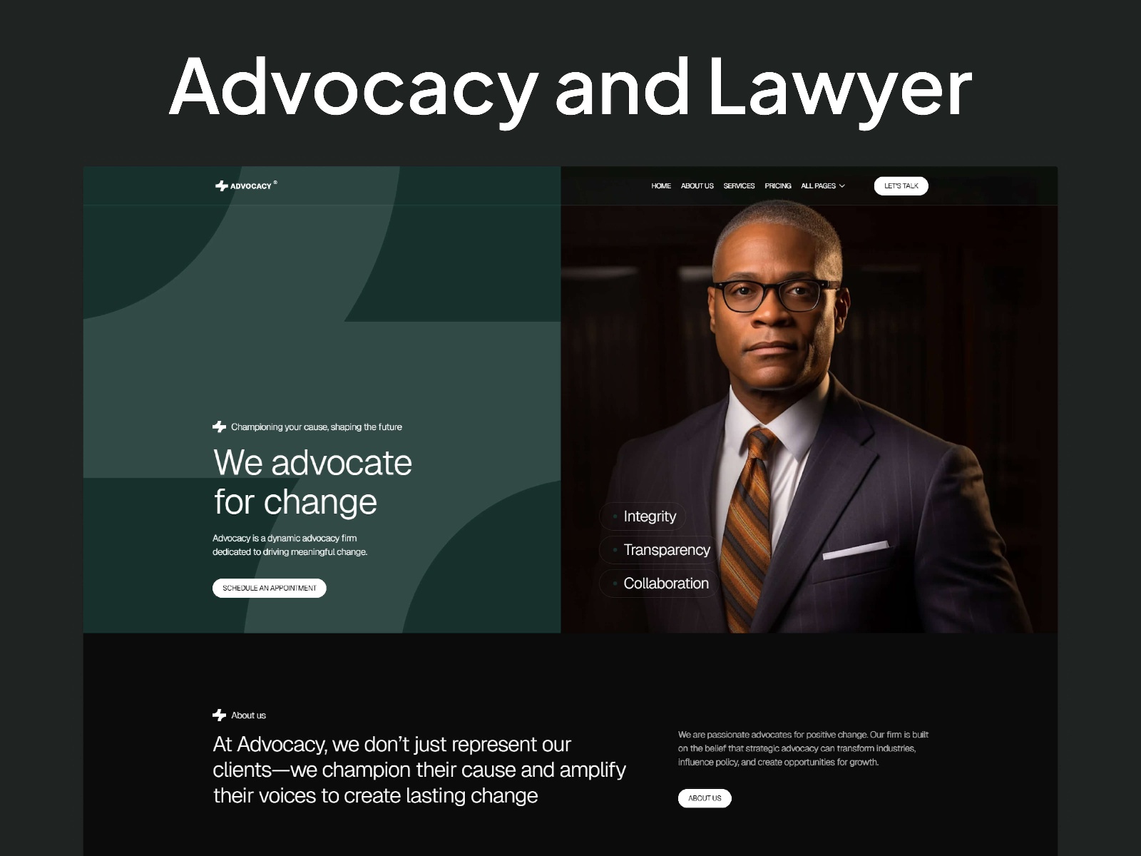 Advocacy: Responsive Business Website Template by fourtwelve — Framer ...