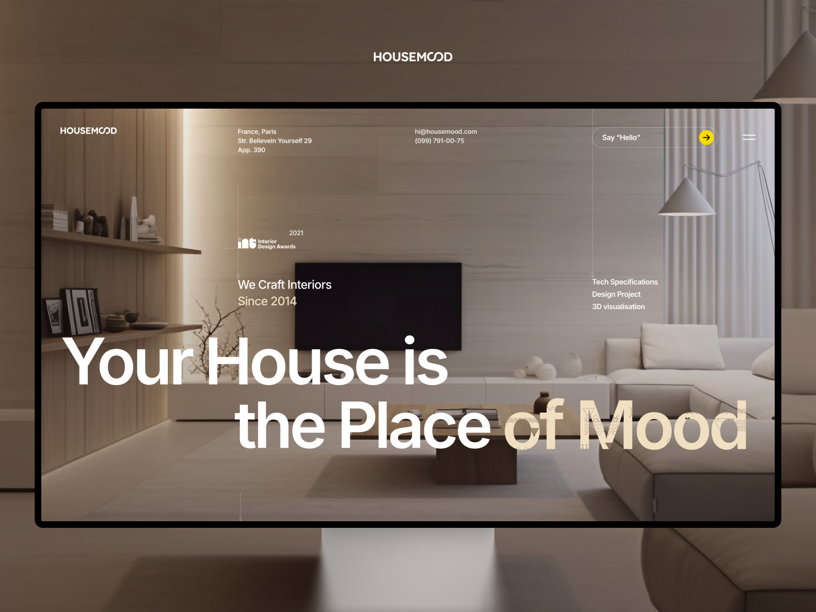 Housemood: Free Portfolio Website Template by Tymofii Bak — Framer ...
