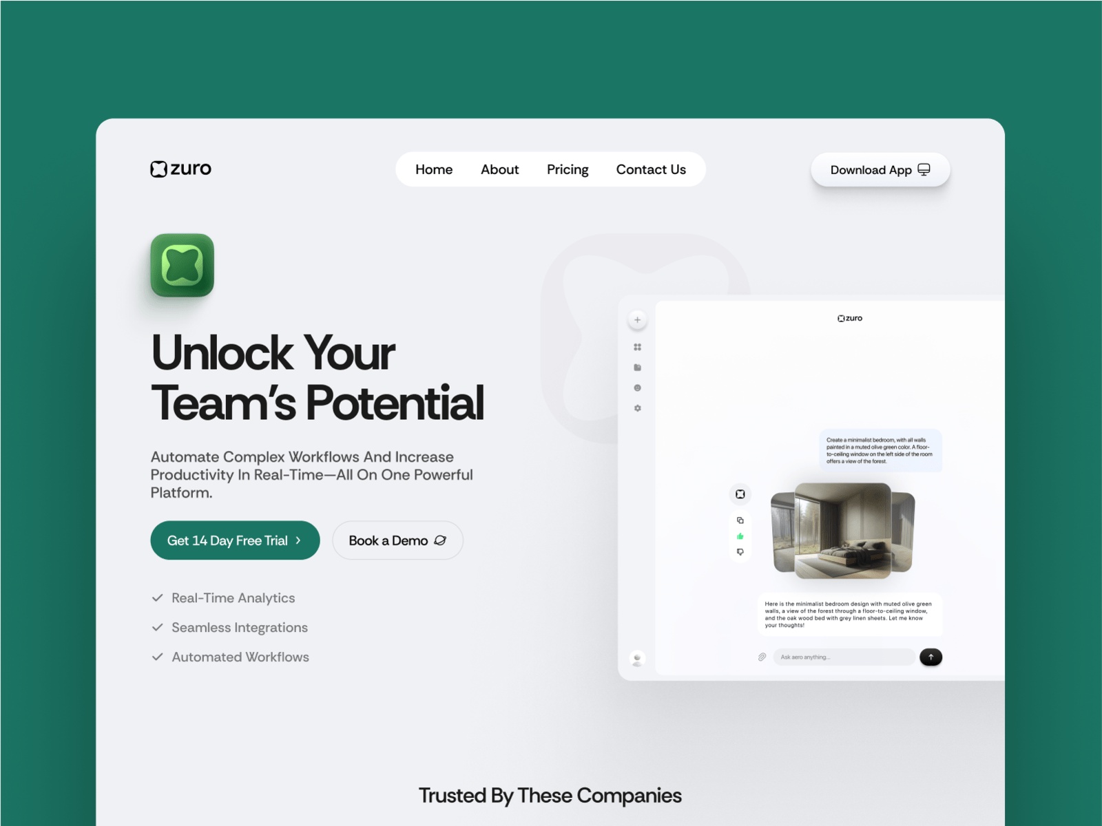 Zuro: Responsive App Website Template by Sprrrint — Framer Marketplace
