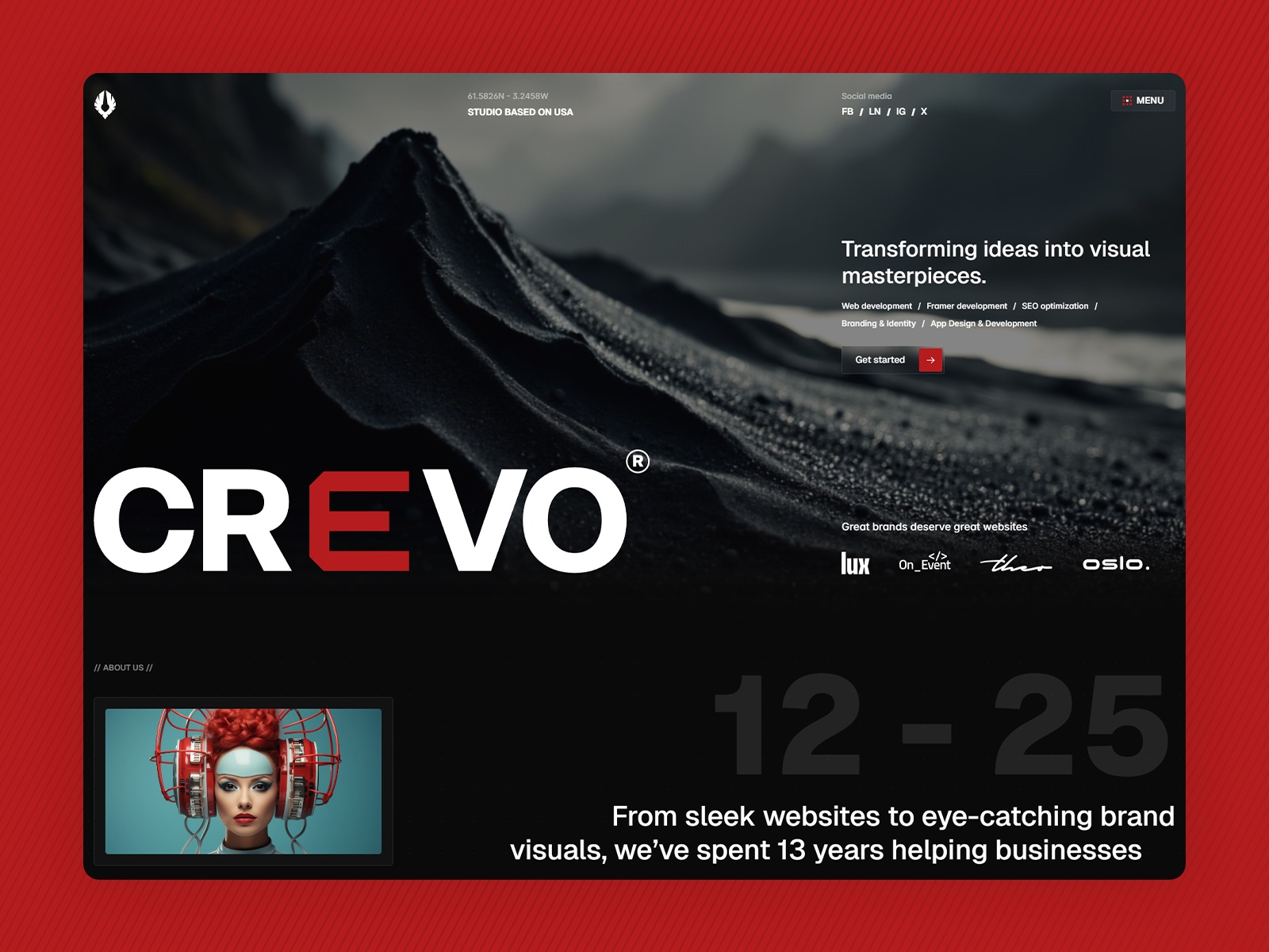 Crevo: Free Portfolio Website Template by Salim from Webestica — Framer Marketplace