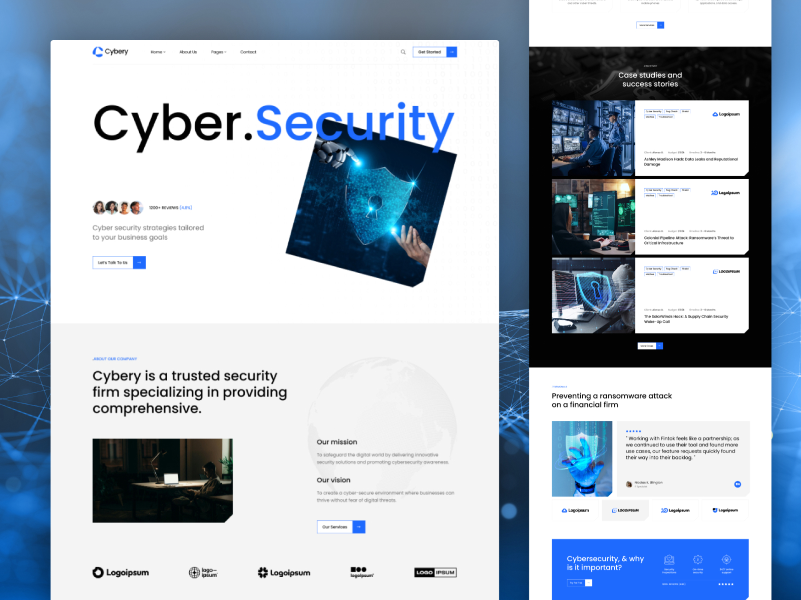 Cybery: Responsive Business Website Template by RedDevs — Framer ...