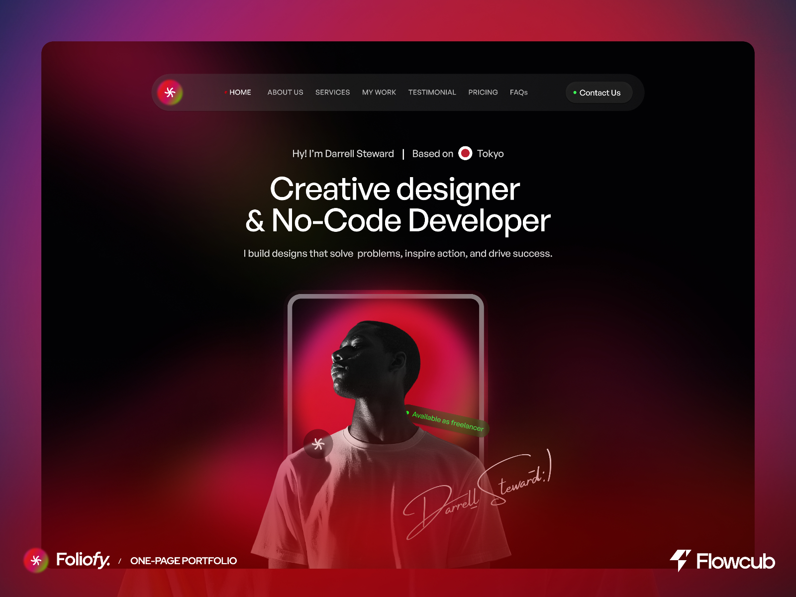 Foliofy: Responsive Personal Website Template by Flowcub Design — Framer Marketplace