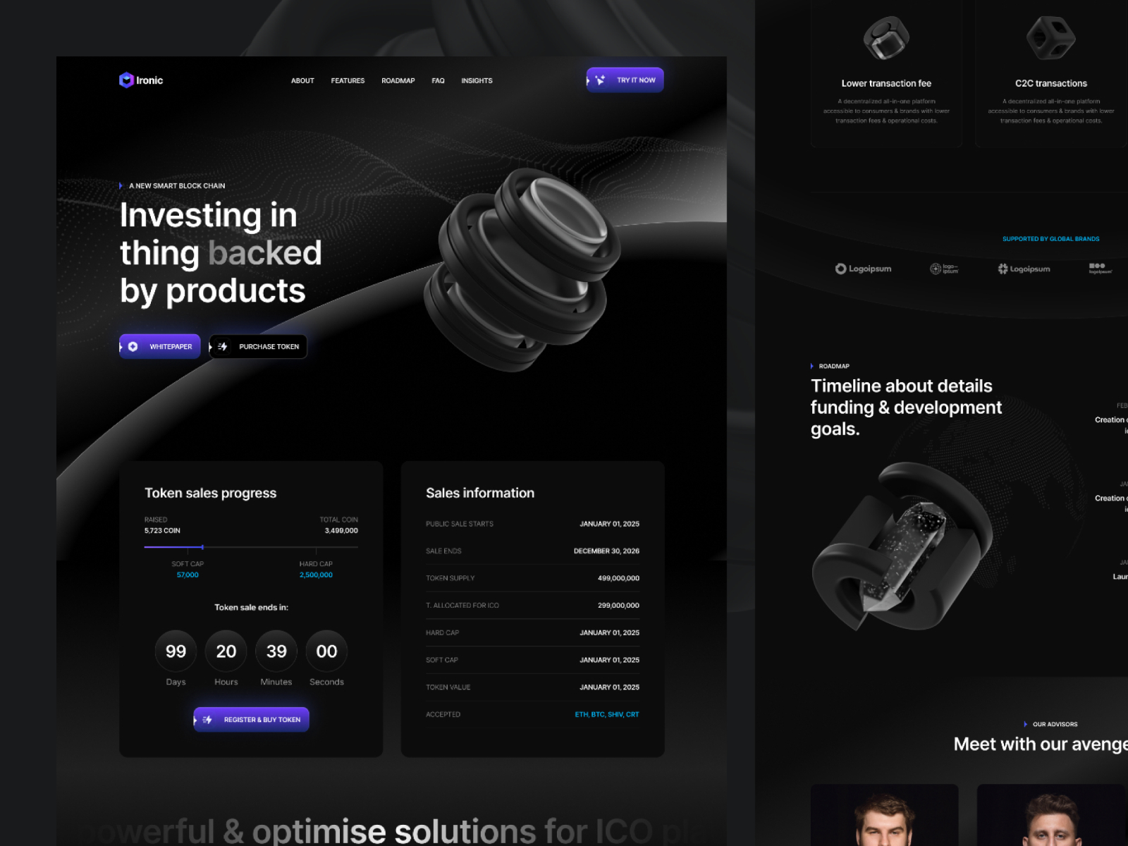 Ironic: Responsive Web3 Website Template by Mezario — Framer Marketplace