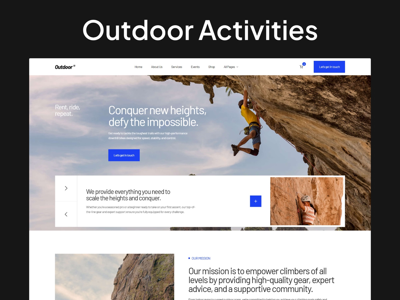 Outdoor: Responsive Ecommerce Website Template by fourtwelve — Framer ...