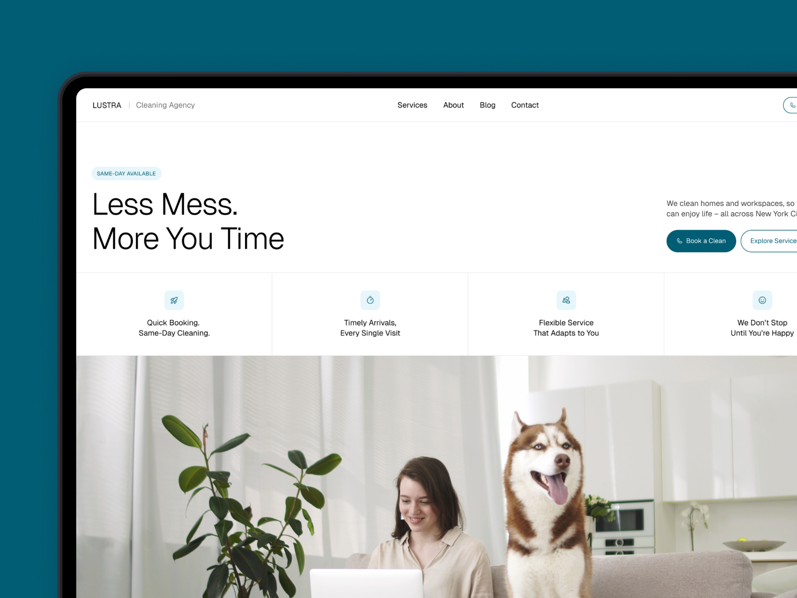 LUSTRA: Responsive Business Website Template by NutsDev — Framer ...