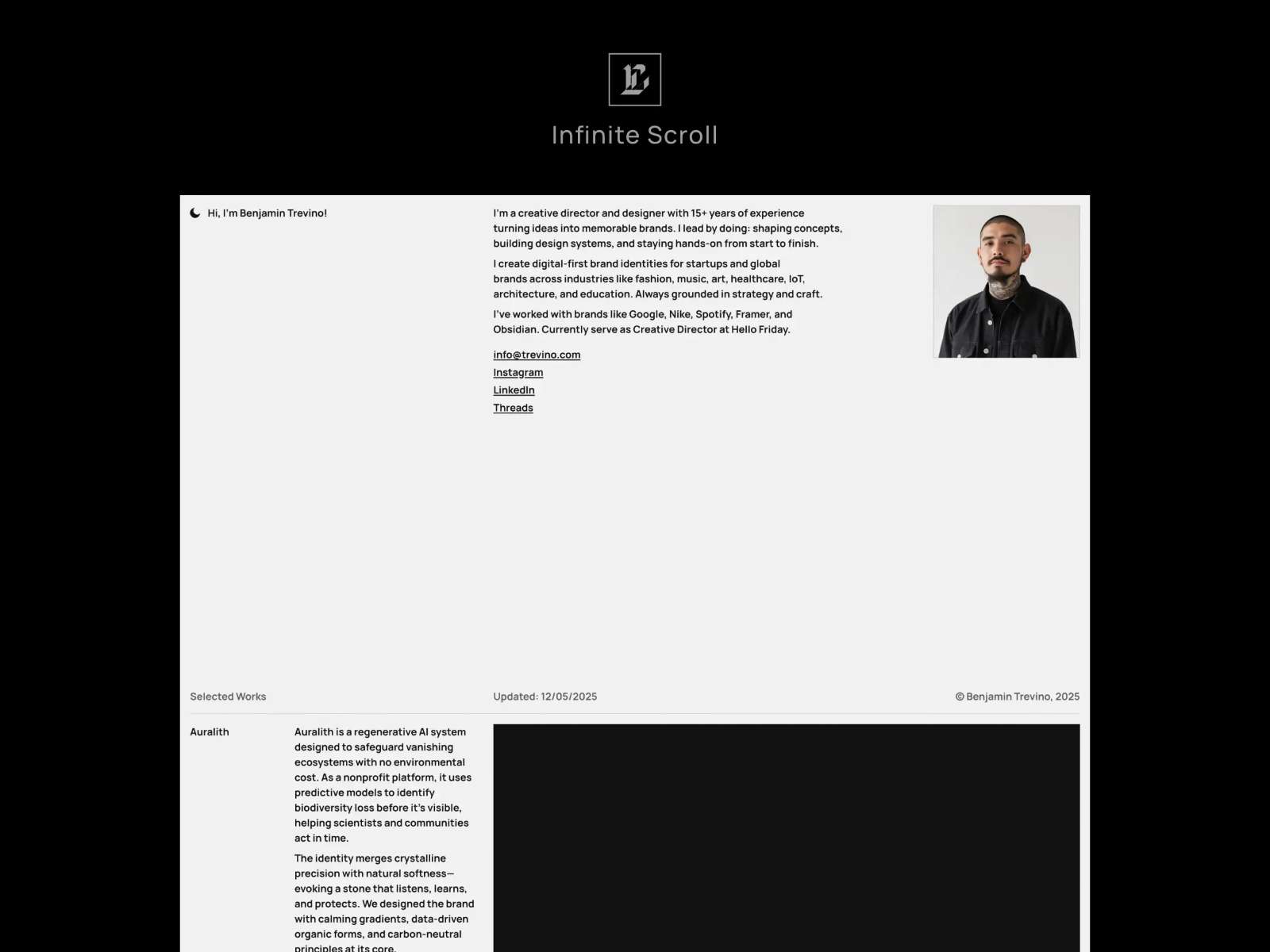 Plyń: Responsive Personal Website Template by Arkuš Design — Framer ...
