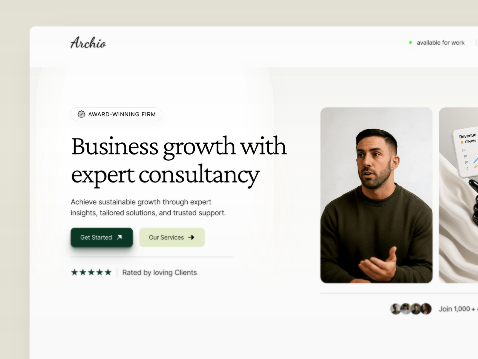 Archio: Free Landing Page Website Template by Framebase — Framer ...