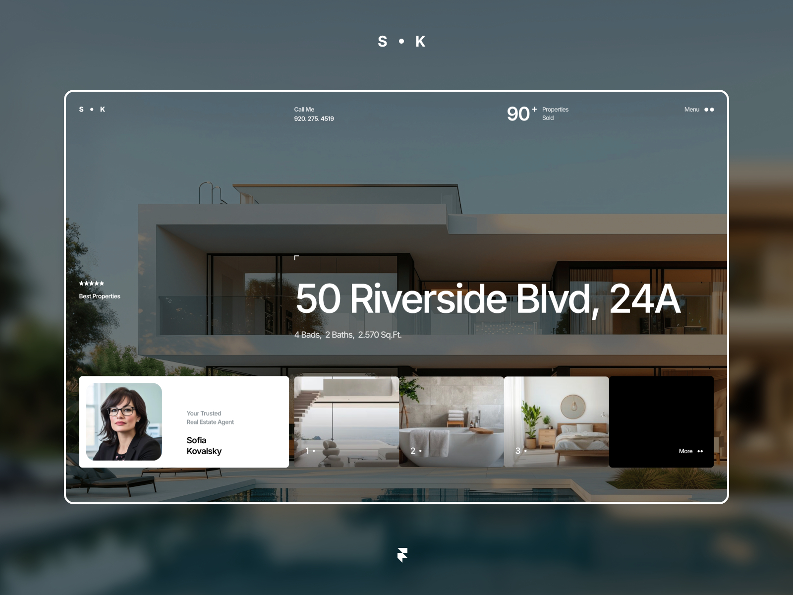 Real: Responsive Real Estate Website Template by Tymofii Bak — Framer ...
