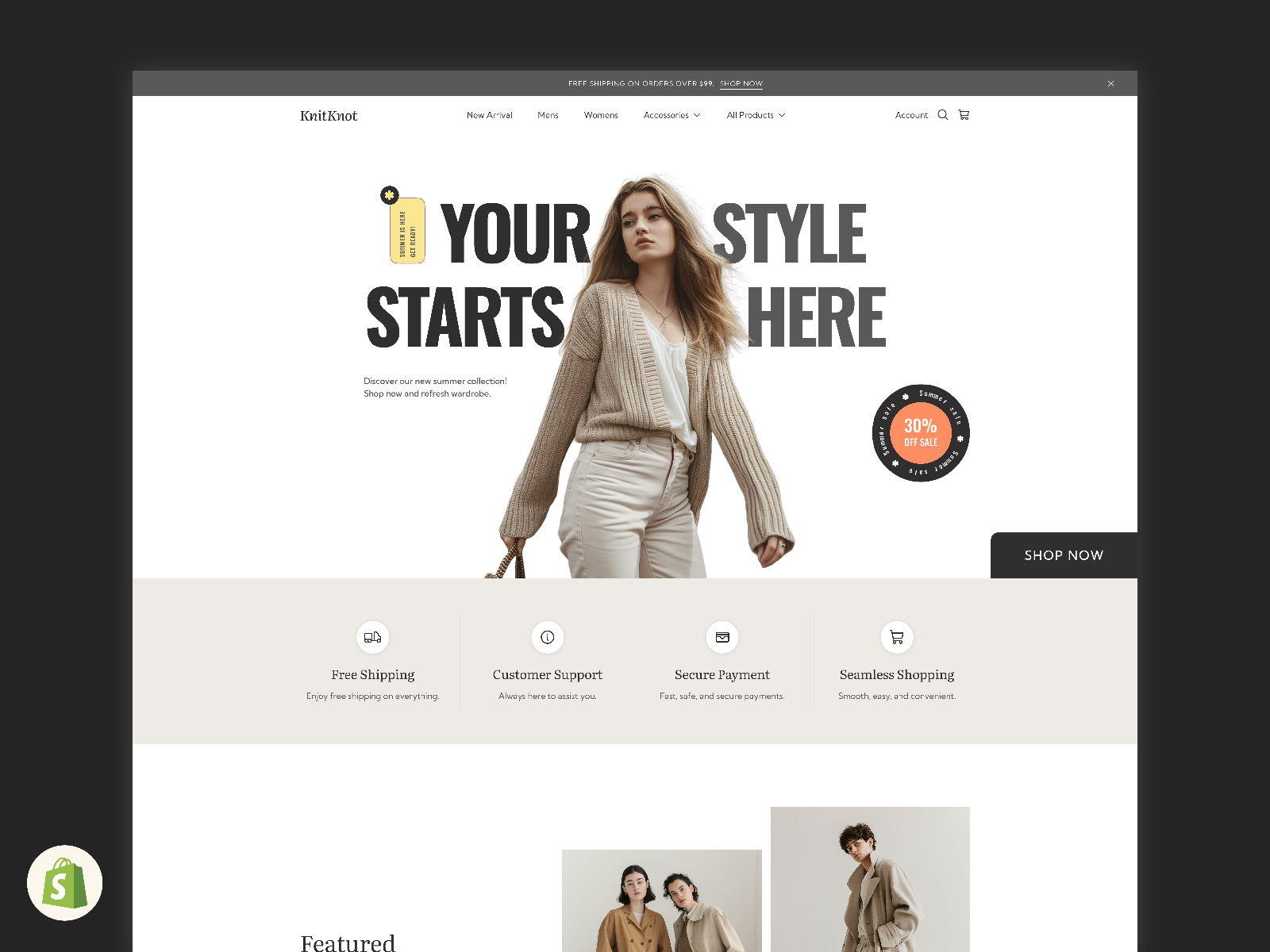 Knitknot: Responsive Clothing Website Template by Framerify — Framer Marketplace