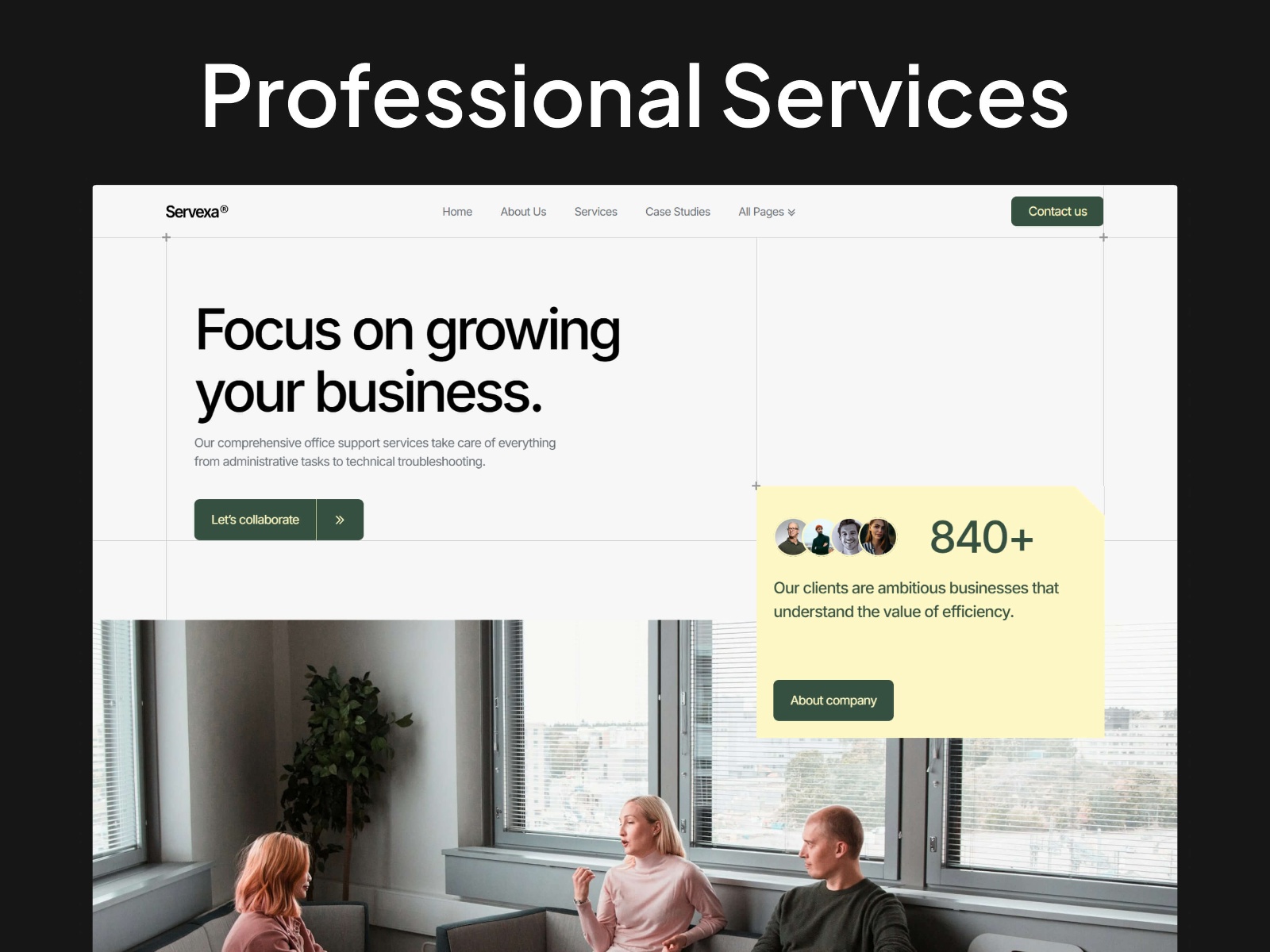 Servexa: Responsive Business Website Template by fourtwelve — Framer ...