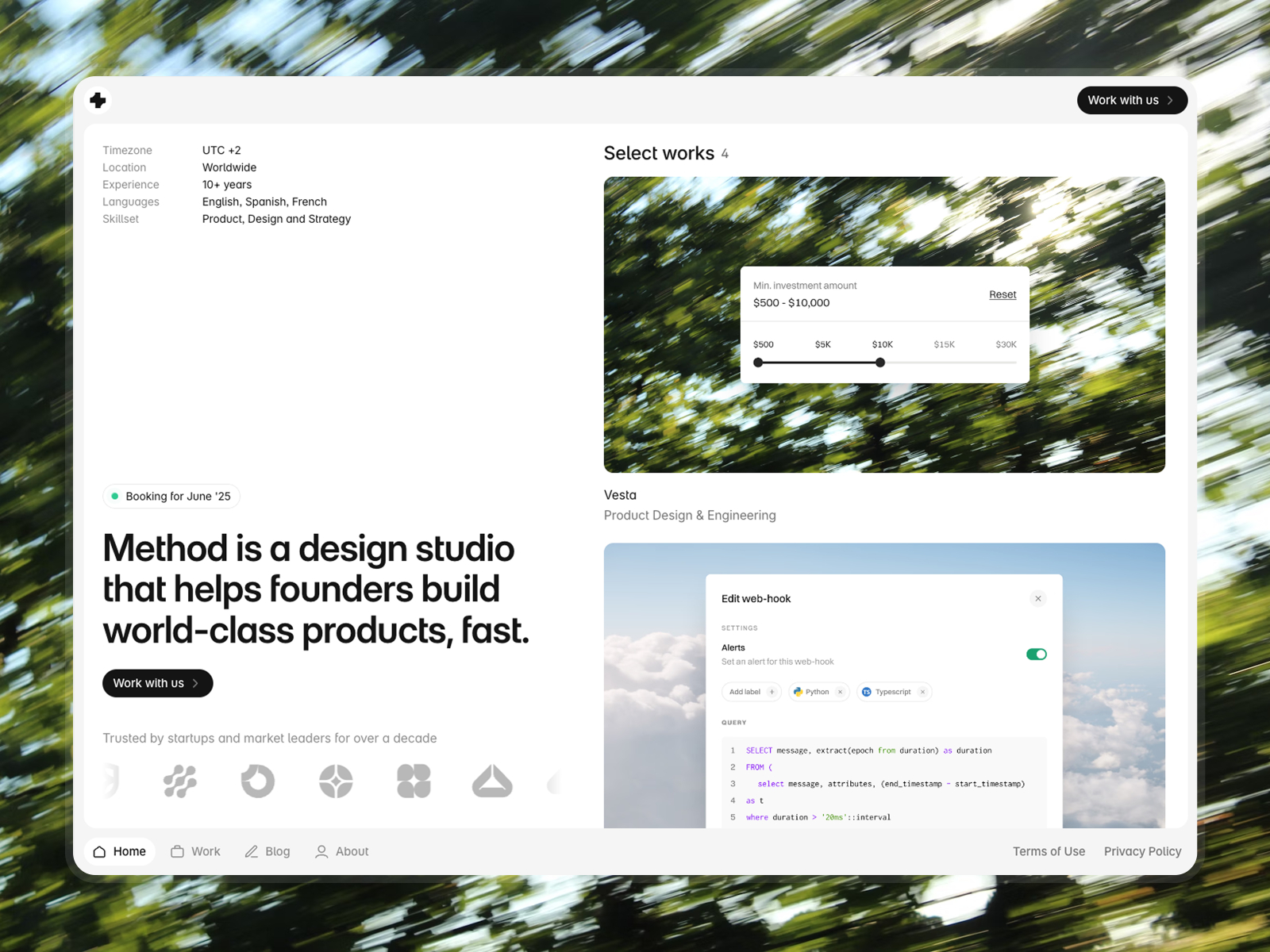 Method: Responsive Portfolio Website Template by Justin Farrugia — Framer Marketplace