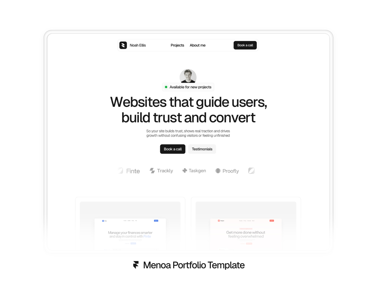 Menoa: Responsive Portfolio Website Template by Lazar Filipović ...