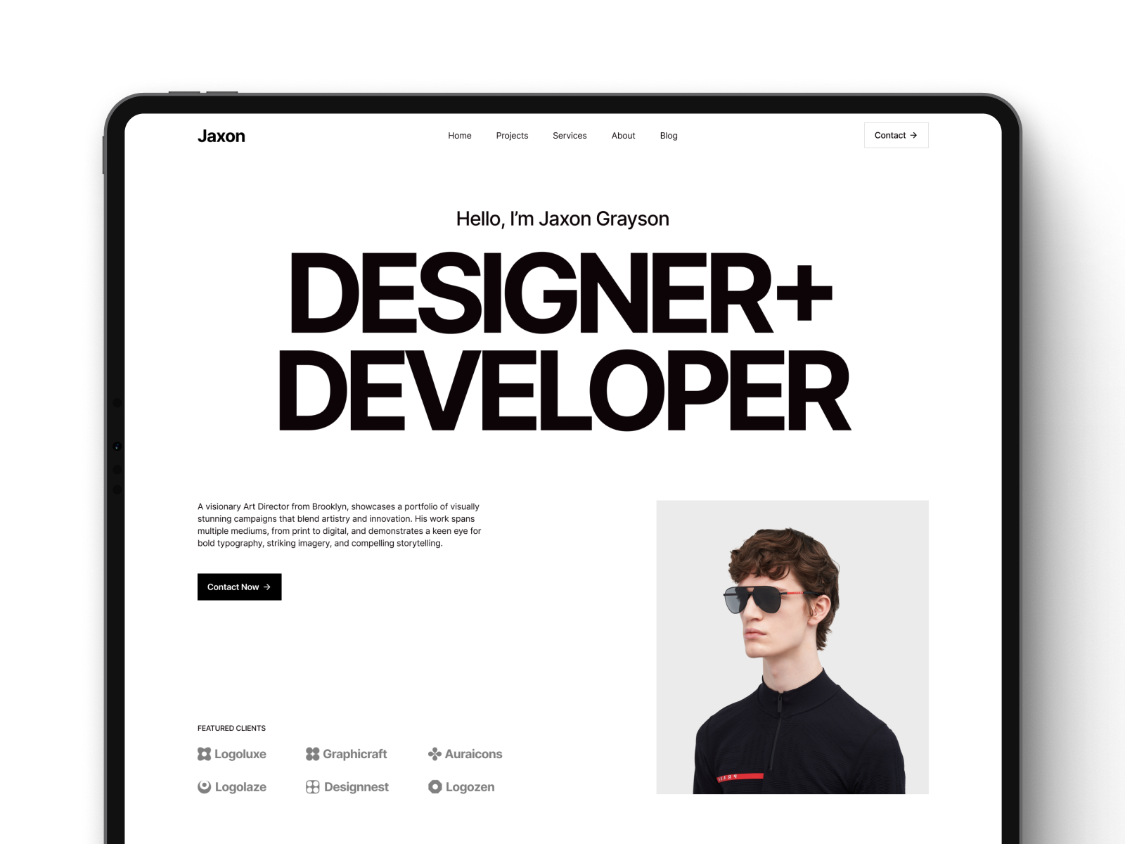 Jaxon: Responsive Portfolio Website Template by Quix Studio — Framer ...