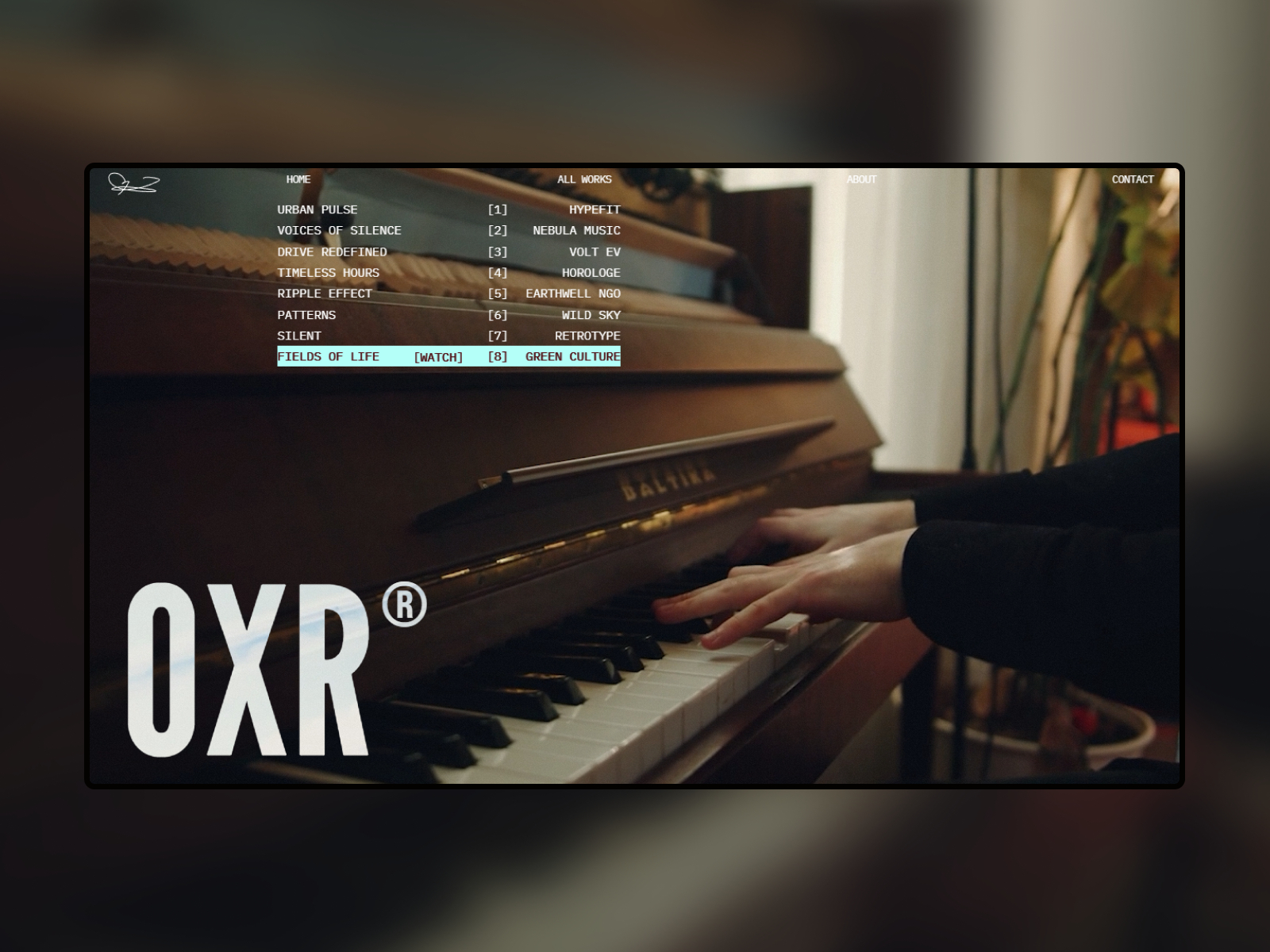 OXR: Responsive Portfolio Website Template by Timur Bazarbaev — Framer ...