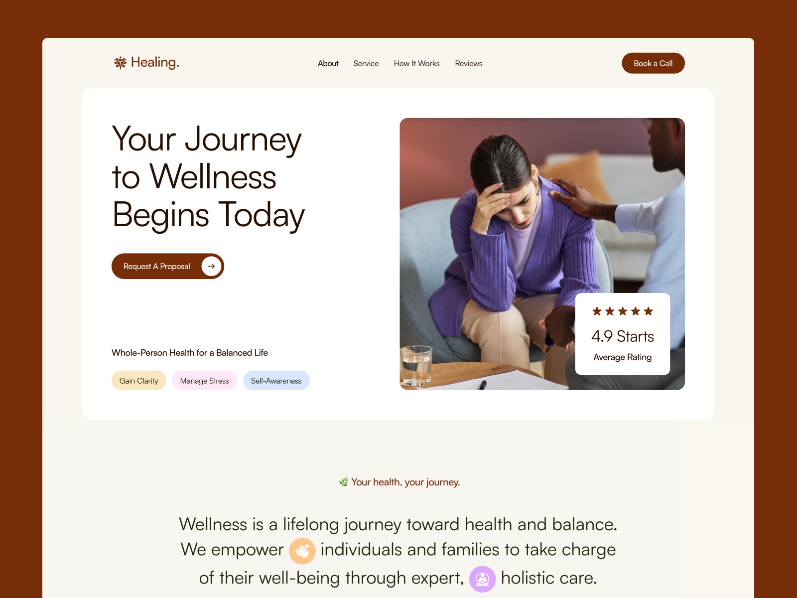 Healing: Free Health Website Template by EV Studio — Framer Marketplace